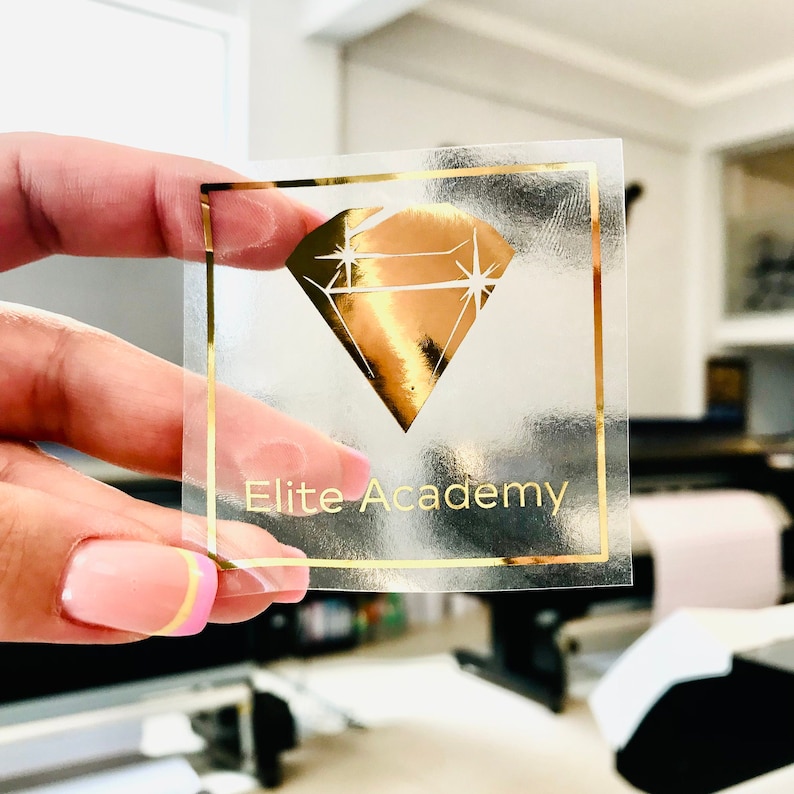 Gold Clear Custom Stickers Custom Product Labels Gold Foil - Etsy