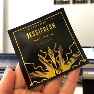 Gold Foil Stickers, Gold Labels, Gold Foil Printing, Custom Stickers ...