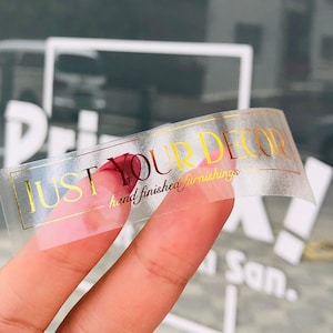 Gold Clear Custom Stickers, Custom Product Labels, Gold Foil Printing ...