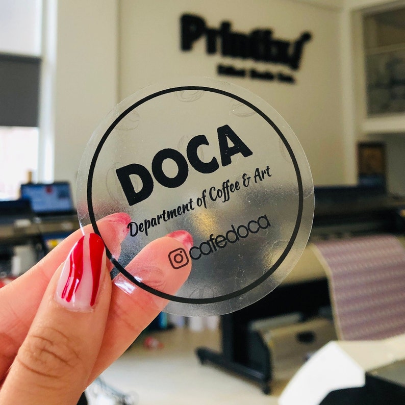 Custom Vinyl Sticker | Bulk Personalized Stickers | Clear Logo Stickers ...