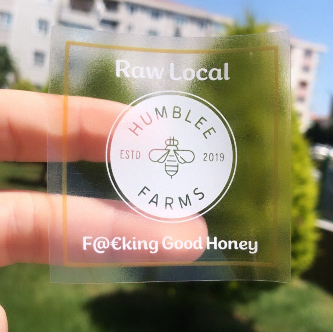 White Ink Stickers Any Size Custom White Ink Clear Labels - Etsy