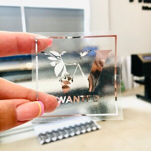 Silver Foil Clear Stickers, Clear Transparent Stickers, Silver Foil ...