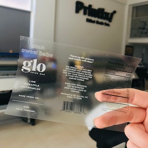 White Ink Stickers, Any Size Custom White Ink Clear Labels, Any Shape ...