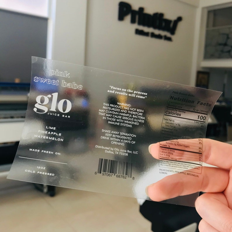 White Ink Clear Labels, Any Shape Any Size Custom, White Ink Stickers ...
