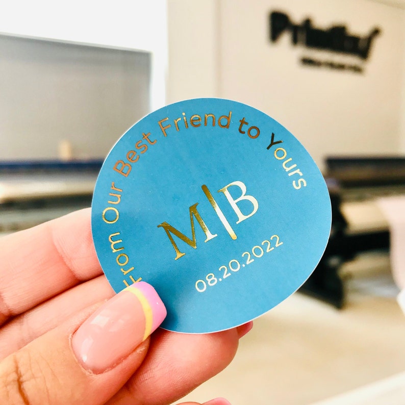 Event Labels Wedding Stickers Gold Foil Clear Stickers - Etsy