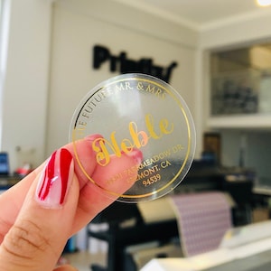 Gold Foil Printing, Gold Clear Custom Stickers, Transparent Stickers ...