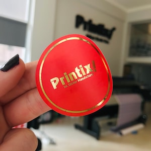 Gold Foil Printing, Gold Custom Stickers, Any Shape Custom Stickers ...