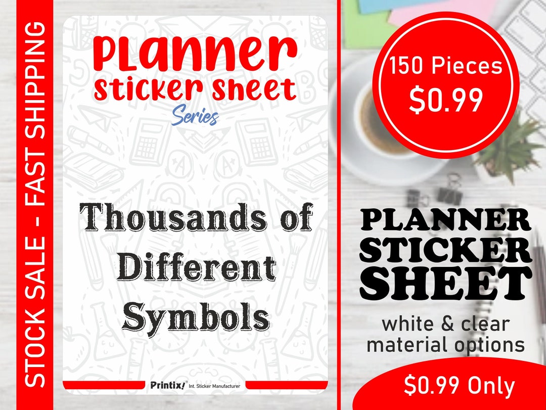 Sticker Sheet, Sheet Set, Illustration Stickers, Laptop Decals, Planner ...