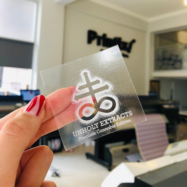 White Ink Clear Labels Any Shape Any Size Custom White Ink - Etsy