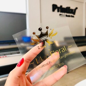 Gold Clear Custom Stickers, Custom Product Labels, Gold Foil Printing ...