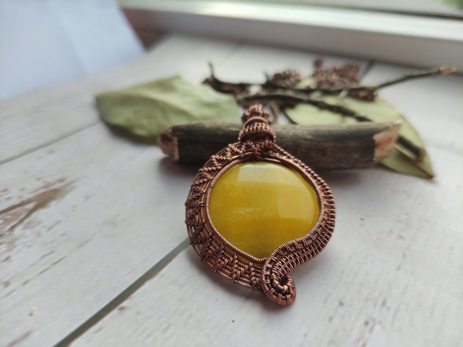 Sun pendant yellow Nephrite Jade necklace Handmade copper | Etsy