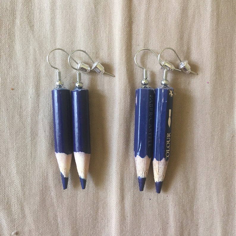 Colored Pencil Earrings - Etsy