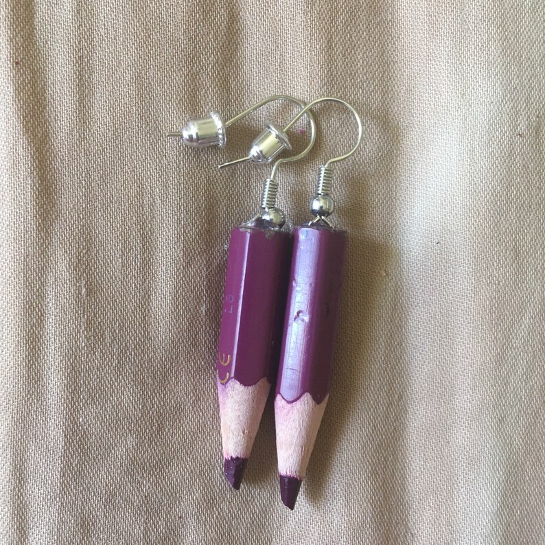 Colored Pencil Earrings - Etsy