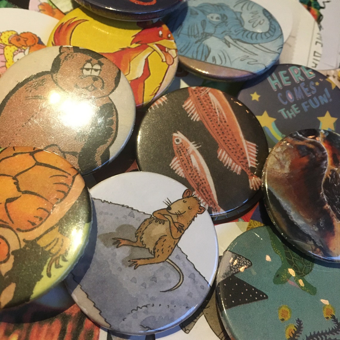 Completely Random Buttons Pack 4-10pcs 38 Mm - Etsy