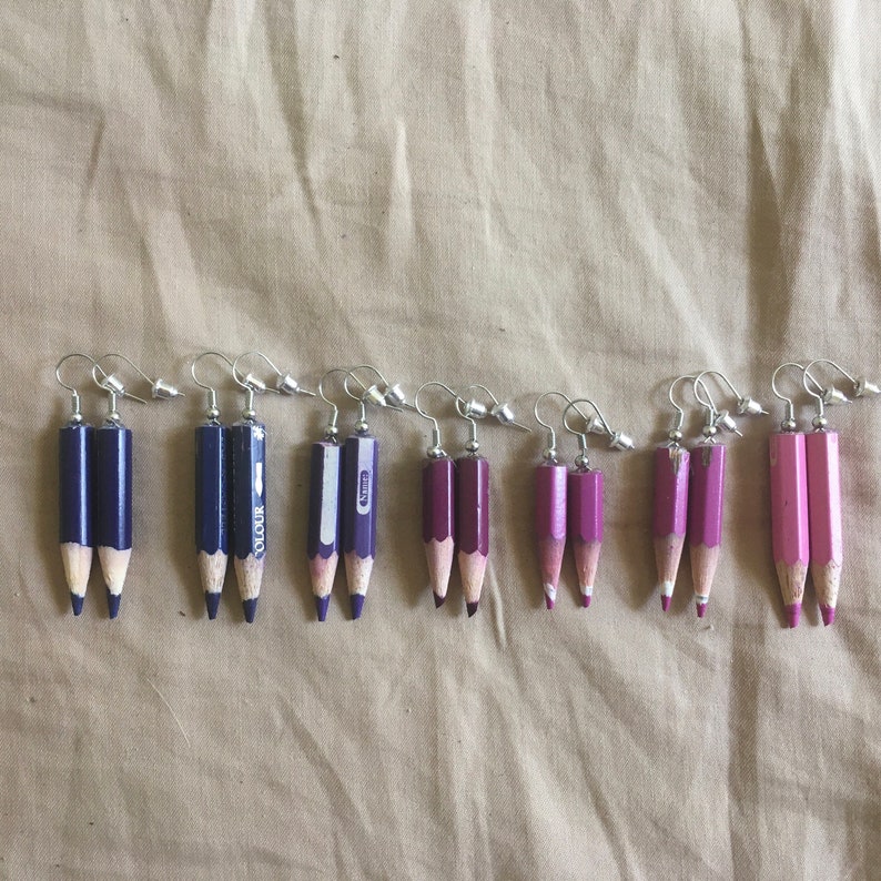 Colored Pencil Earrings - Etsy