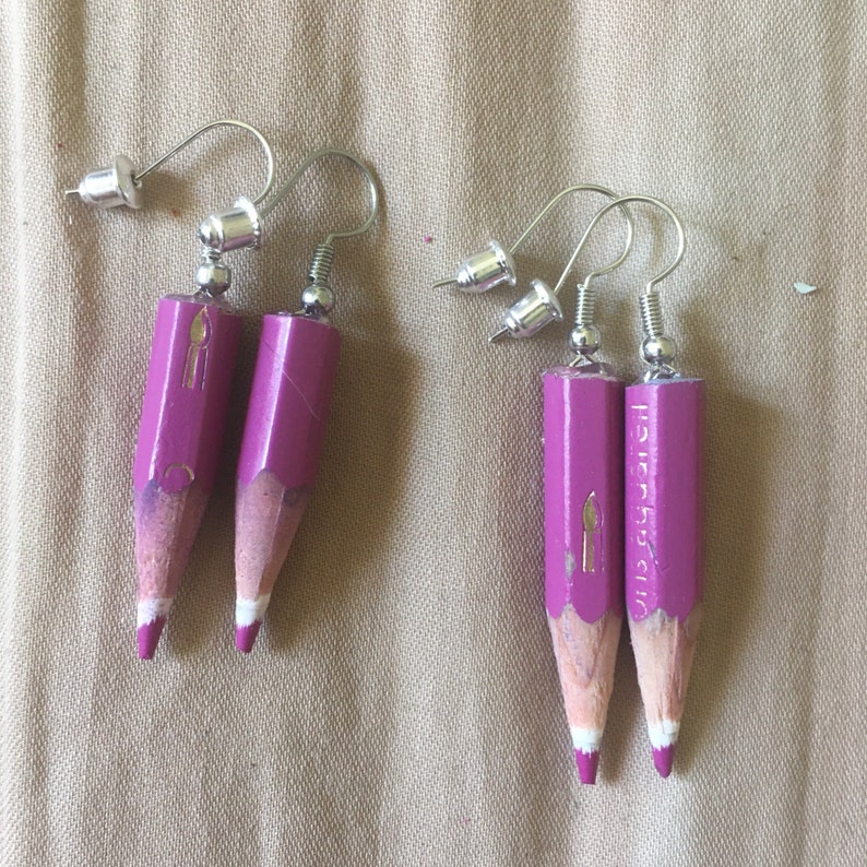 Colored Pencil Earrings - Etsy
