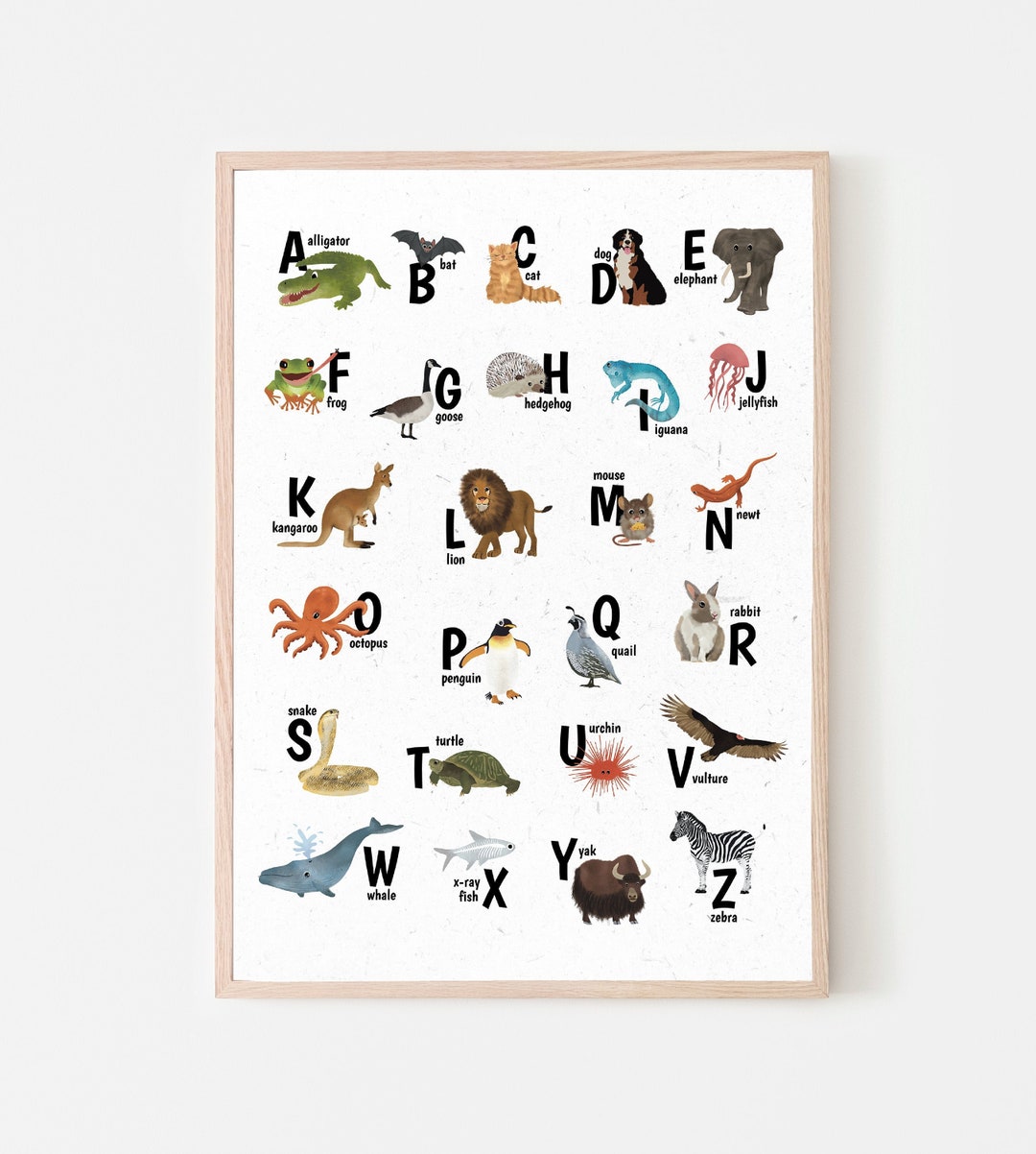 Animal Alphabet Digital Download, Baby Nursery Art, Playroom, Classroom ...