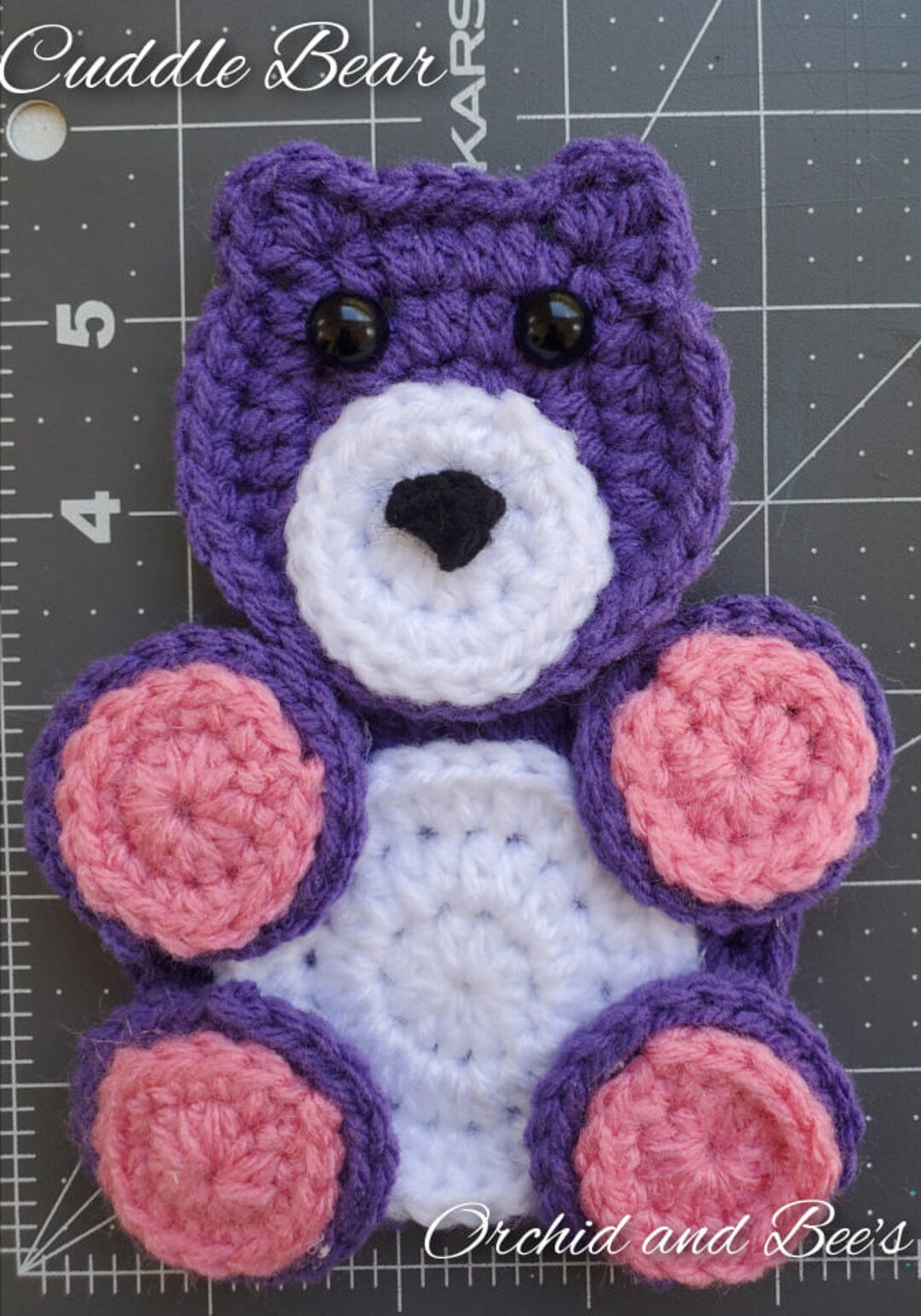 PDF PATTERN Cuddle Bear Crochet Pattern Applique - Download Printable ...