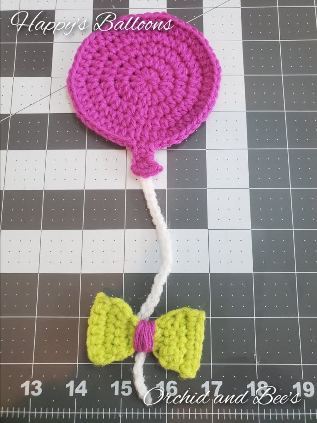 PDF Pattern Happy's Balloons Crochet Applique Pattern - Download ...