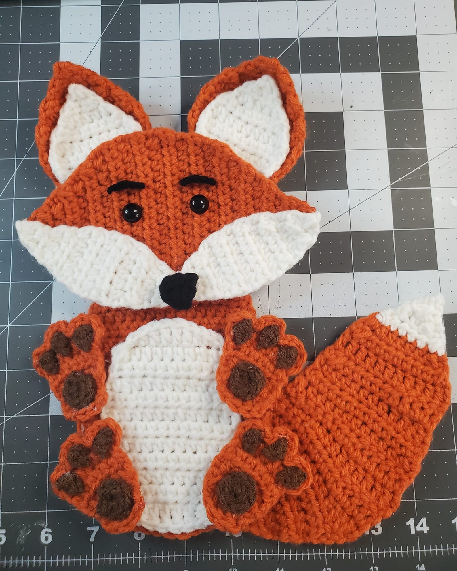 PDF PATTERN Tangerine the Baby Fox Crochet Applique Instructions File ...