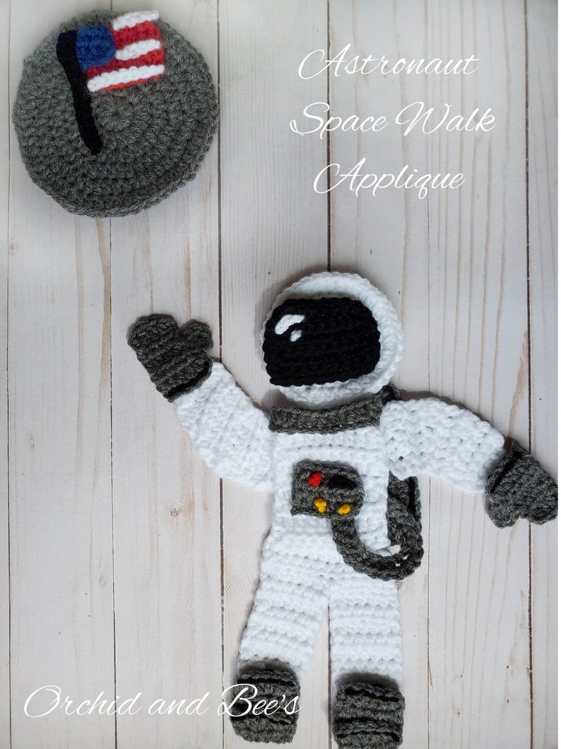 PDF Pattern - Crochet Astronaut Space Walk Applique - Crochet Pattern ...