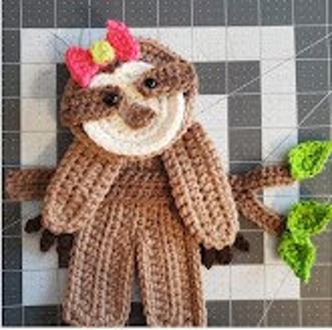 PDF PATTERN - Crochet Sassy Sloths - Instructions How to Crochet Sloths ...