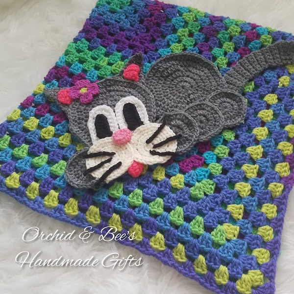 Crochet Kitten Applique Pattern - Etsy