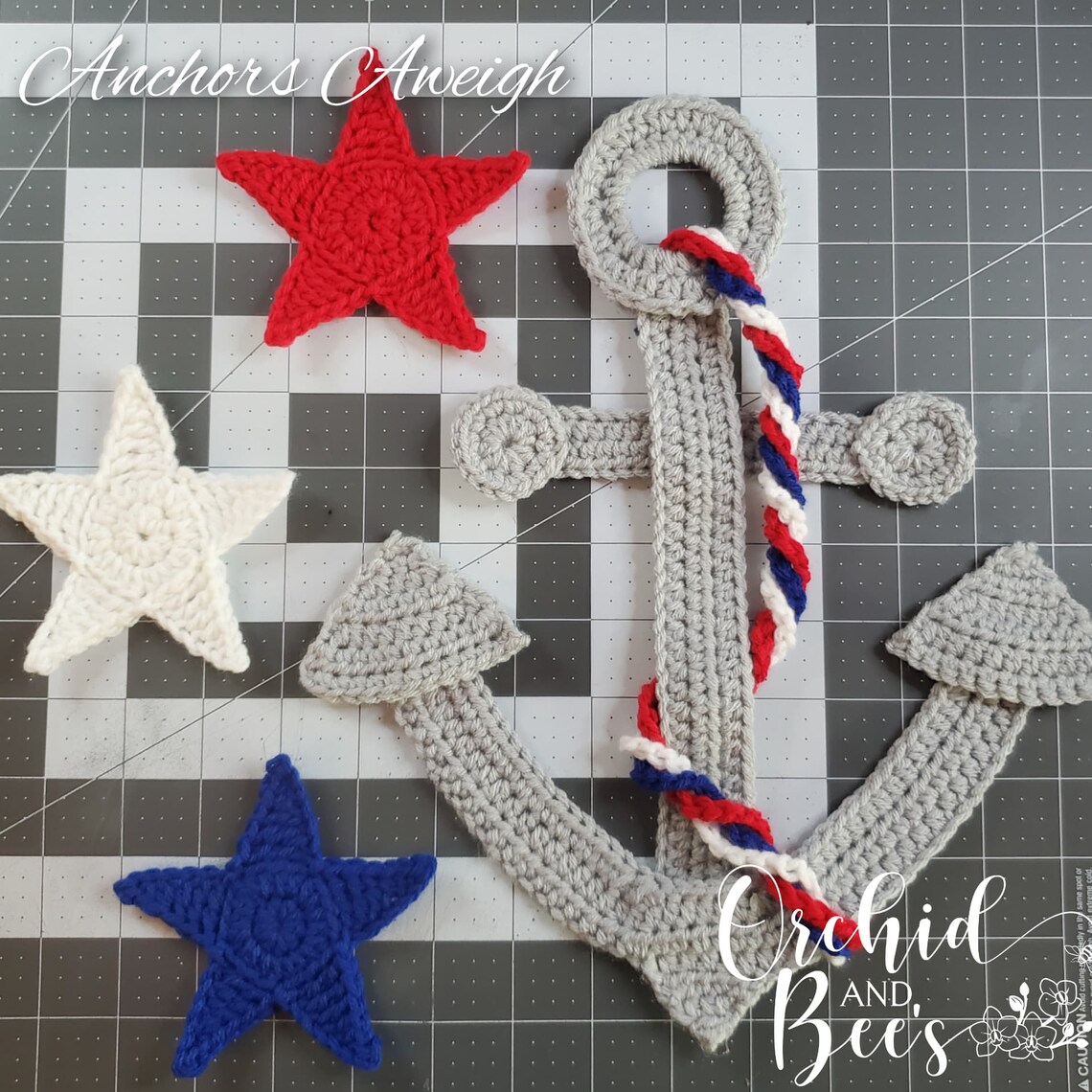 PDF PATTERN Anchors Aweigh Crochet Applique Instructions Download How ...