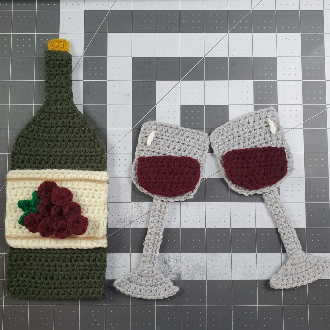 PDF Pattern Wine Celebration Applique Crochet Instructions Vineyard ...