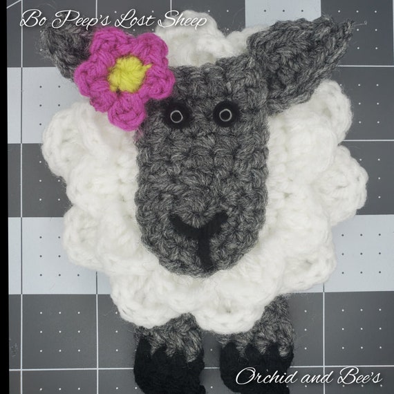 PDF Pattern Bo Peep's Lost Sheep Crochet Applique | Etsy