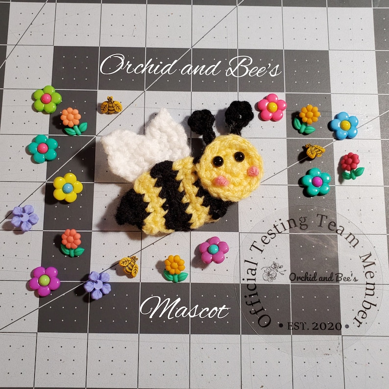 PDF Pattern Bizzy the Bee Crochet Pattern Applique Bumble | Etsy