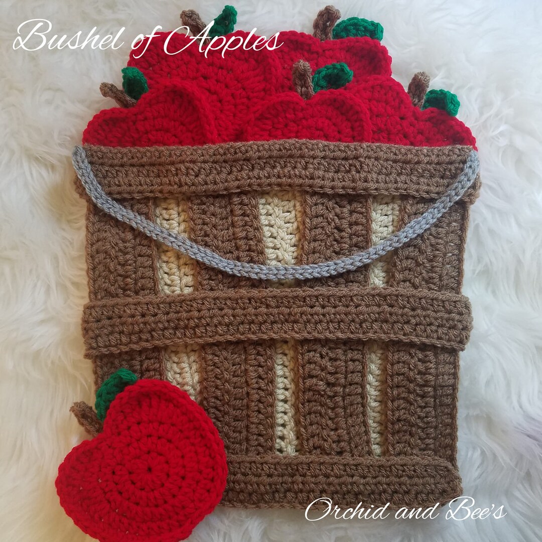 PDF PATTERN A Bushel of Apples -crochet Applique Pattern Printable ...