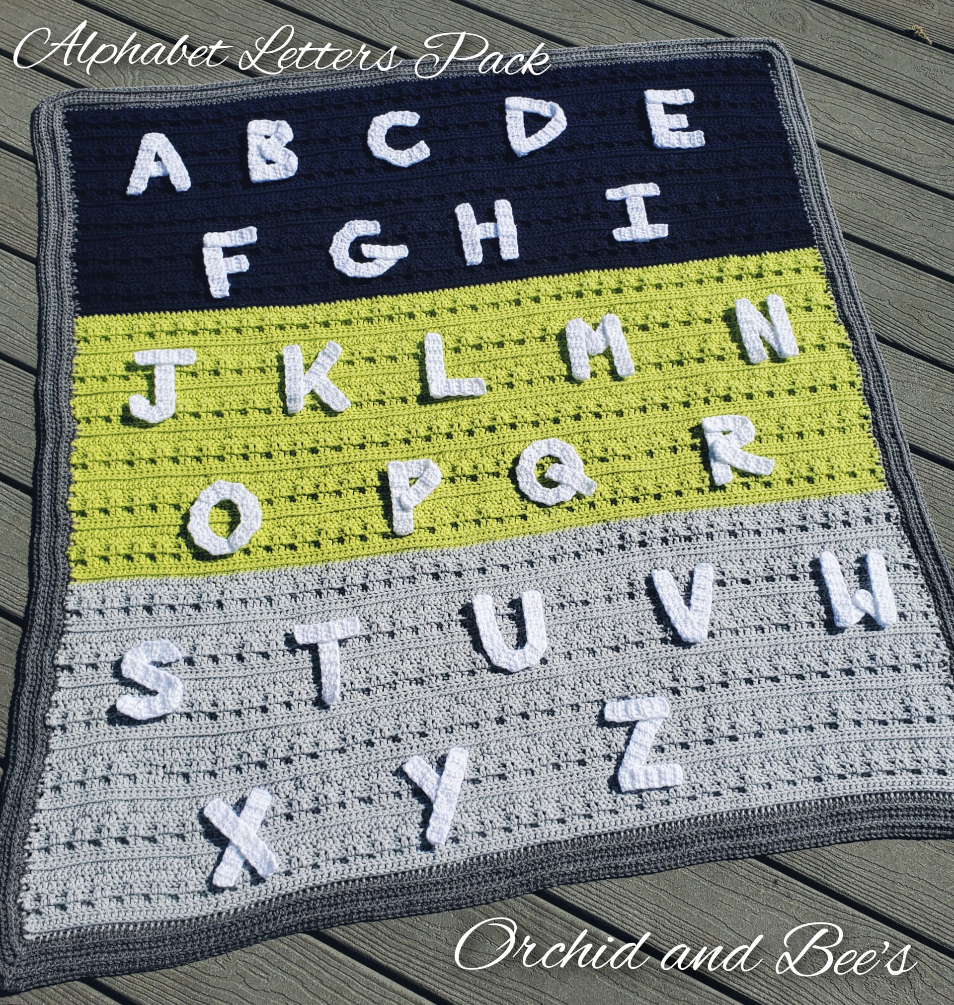 PDF PATTERN - Crochet Alphabet Letters 26 Captial Digital Download ...