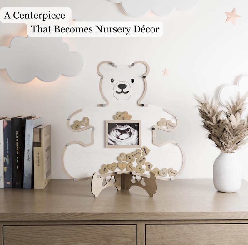 Teddy Bear Baby Shower Guest Book Frame – Keepsake Nursery Decor - Etsy