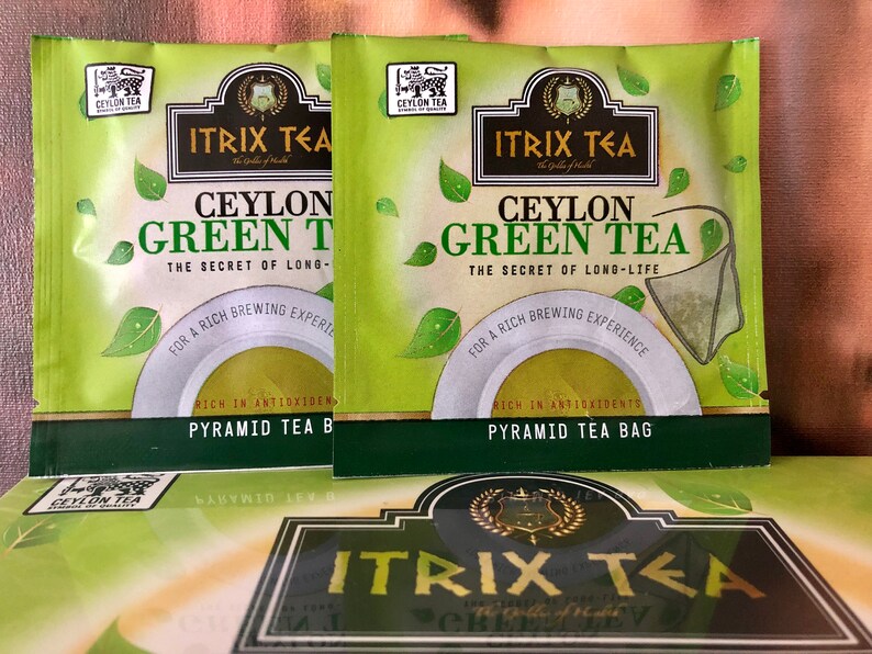 Imperial Pure Ceylon Green Tea Bags -body Cleanser Pyramid Style 100 Tea Bags -green Tea- 300 ...