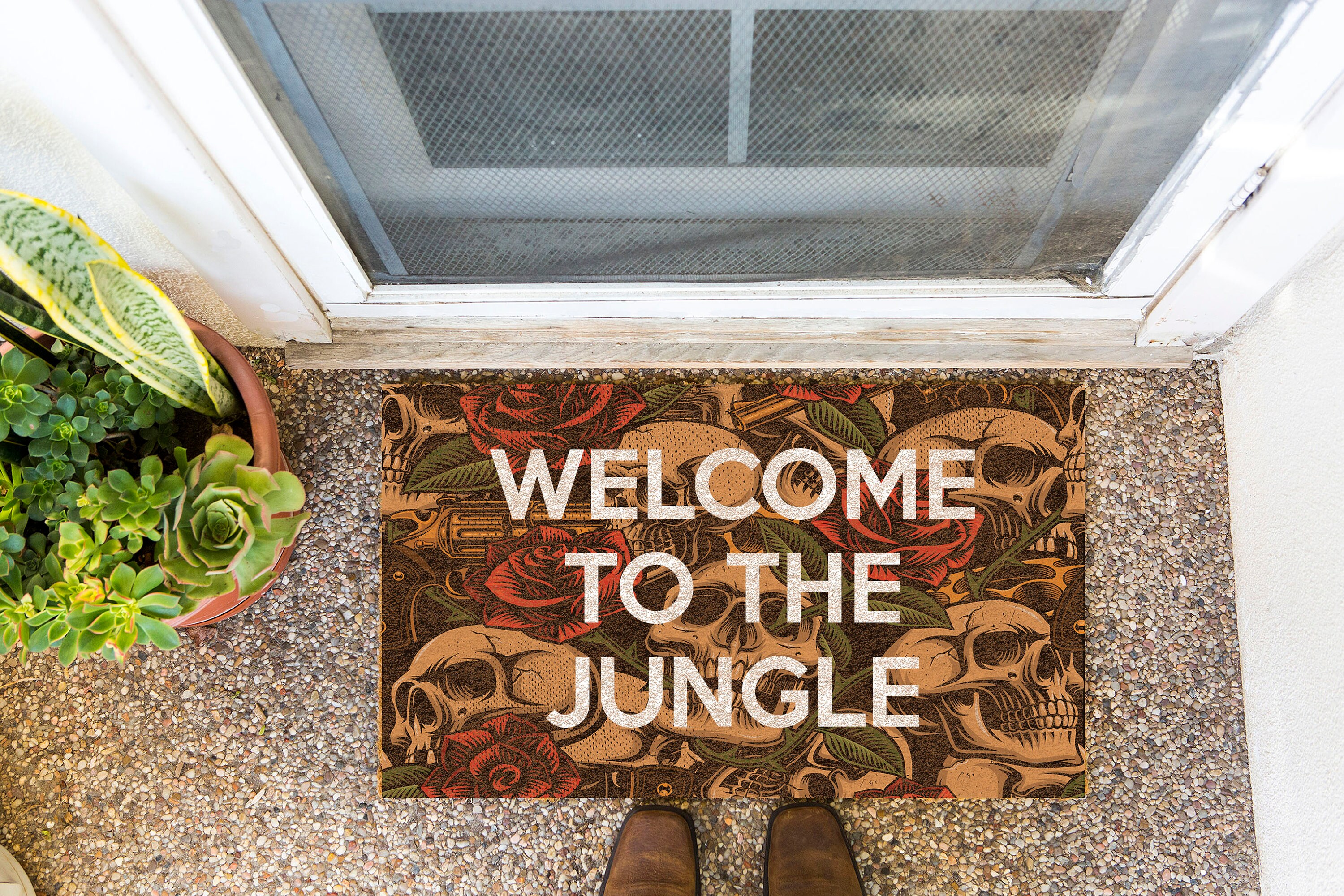JUNGLE ART Welcome to the Jungle Doormat Welcome to the - Etsy