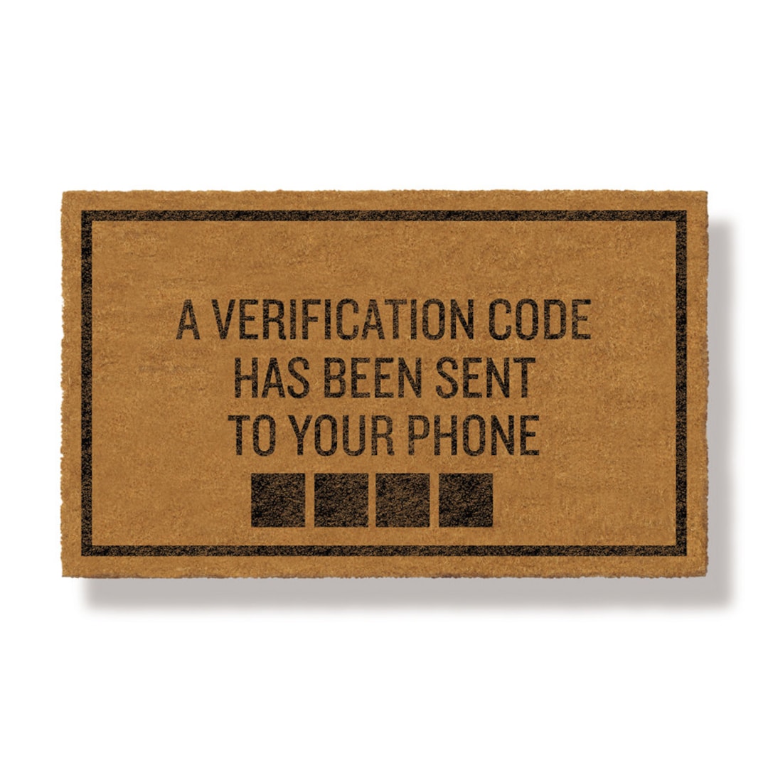VERIFICATION CODE Welcome Mat Coir Doormat Funny Mat - Etsy