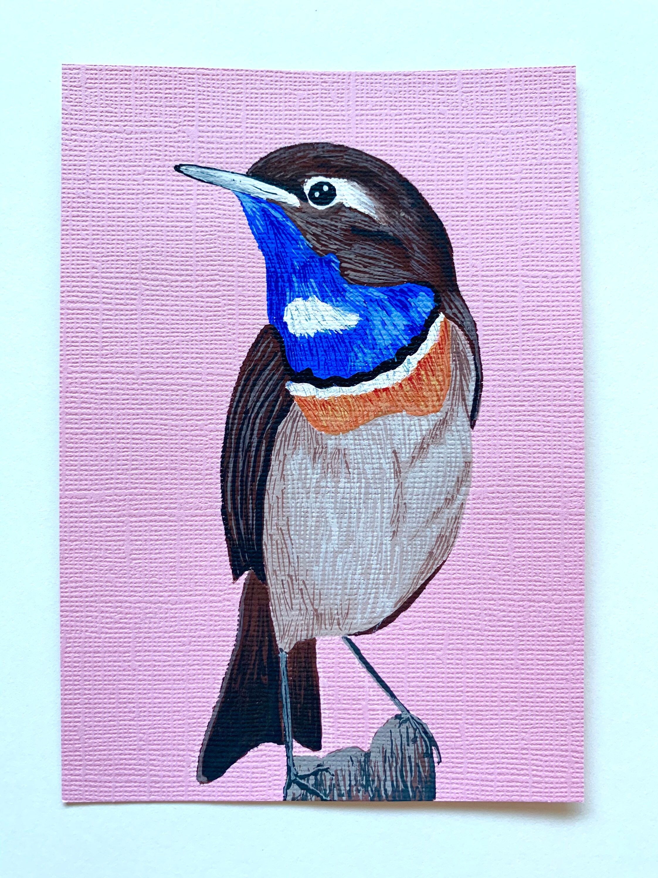 Gouache Bird Paintings / Original Artwork / A6 Bird Art | Etsy