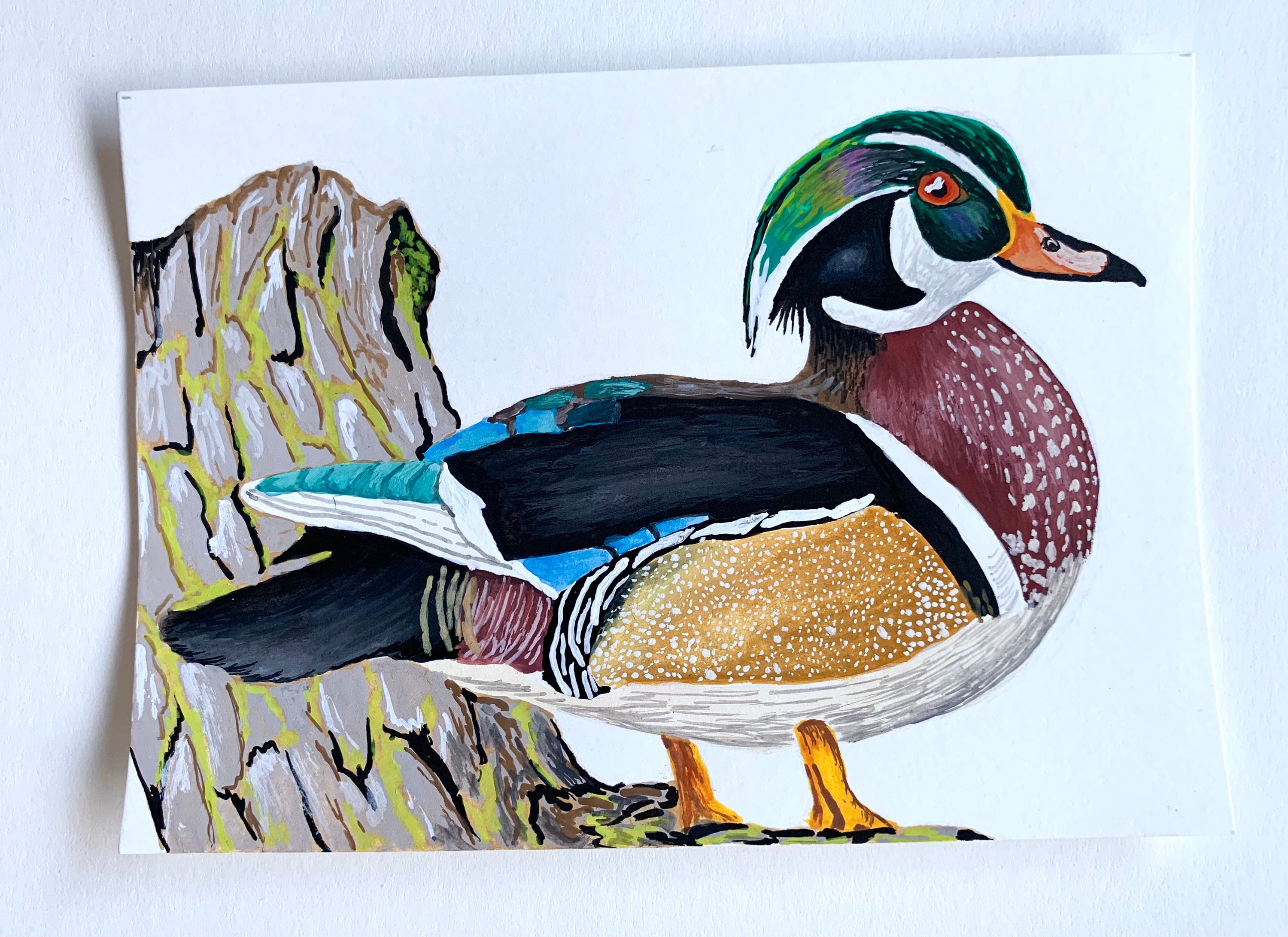 Gouache Bird Paintings // Original Artwork // A6 Bird Art | Etsy