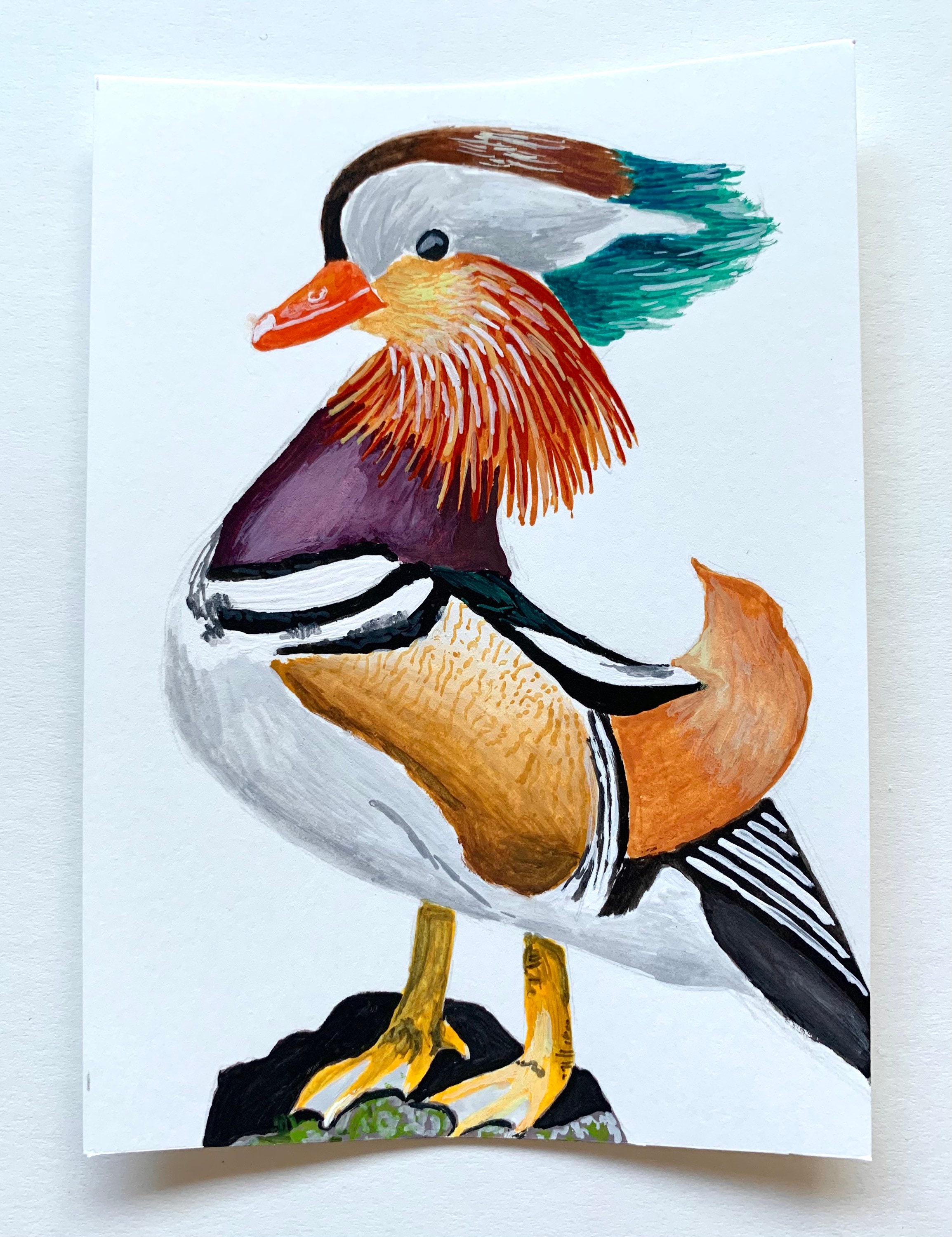 Gouache Bird Paintings // Original Artwork // A6 Bird Art - Etsy UK