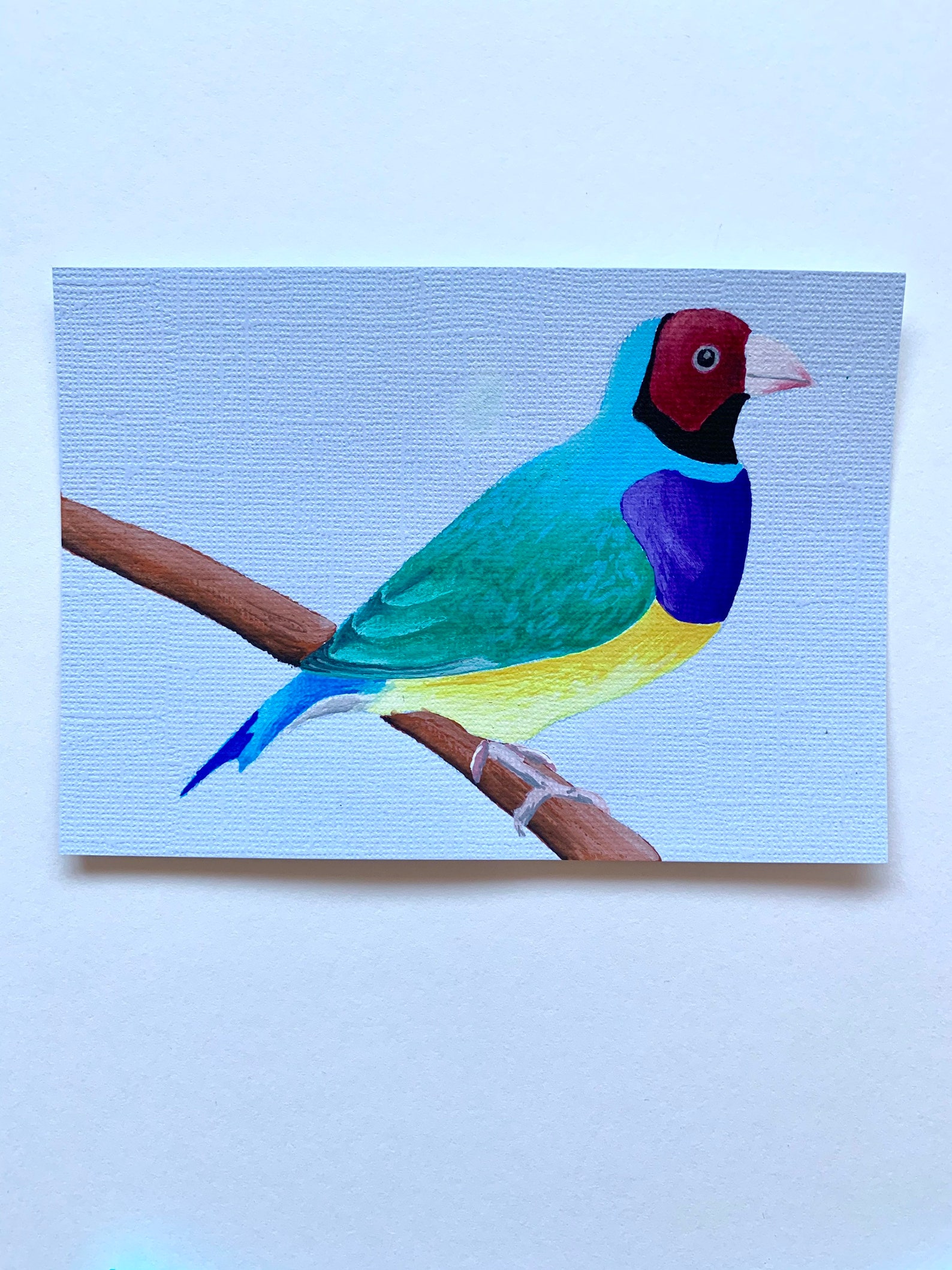 Gouache Bird Paintings // Original Artwork // A6 Bird Art - Etsy UK