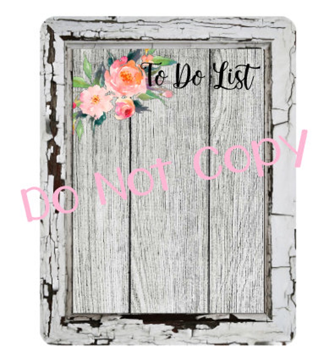 To Do List White Frame Digital File - Dry Erase Board Design File ...