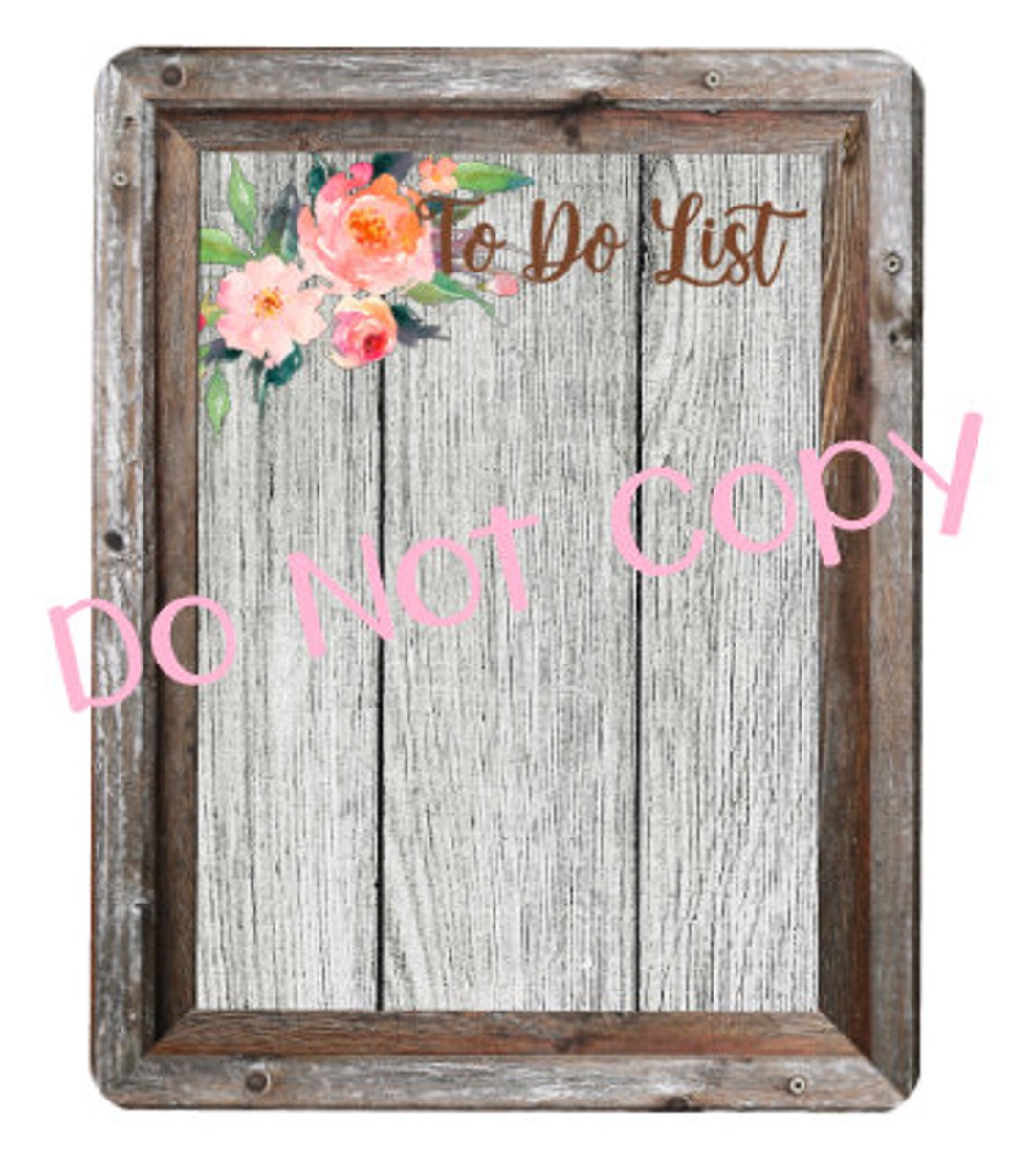 To Do List Dark Frame Digital File - Dry Erase Board Design File ...