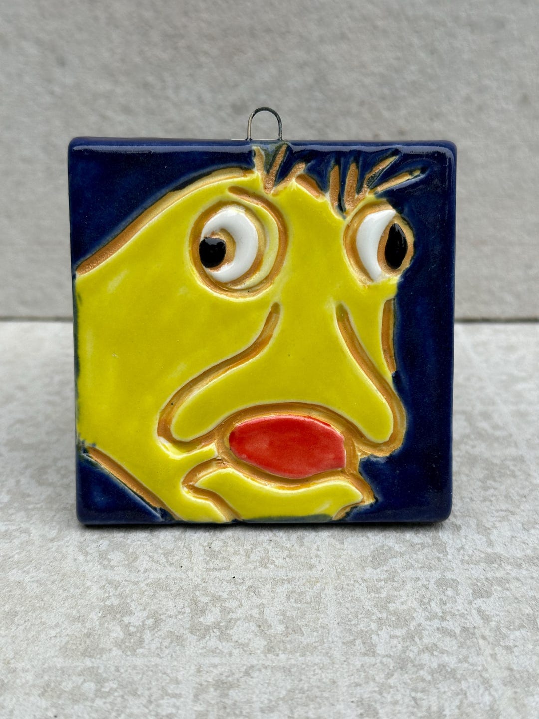 Fish Tile, Whimsical Fish, Fish Art Tile, Smiling Fish Tile, Fun Fish ...