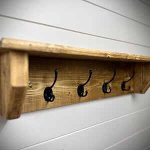 Rustic Cottage Butler Style Coat Rack Dark Oak - Etsy