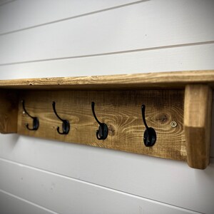 Rustic Cottage Butler Style Coat Rack Dark Oak - Etsy