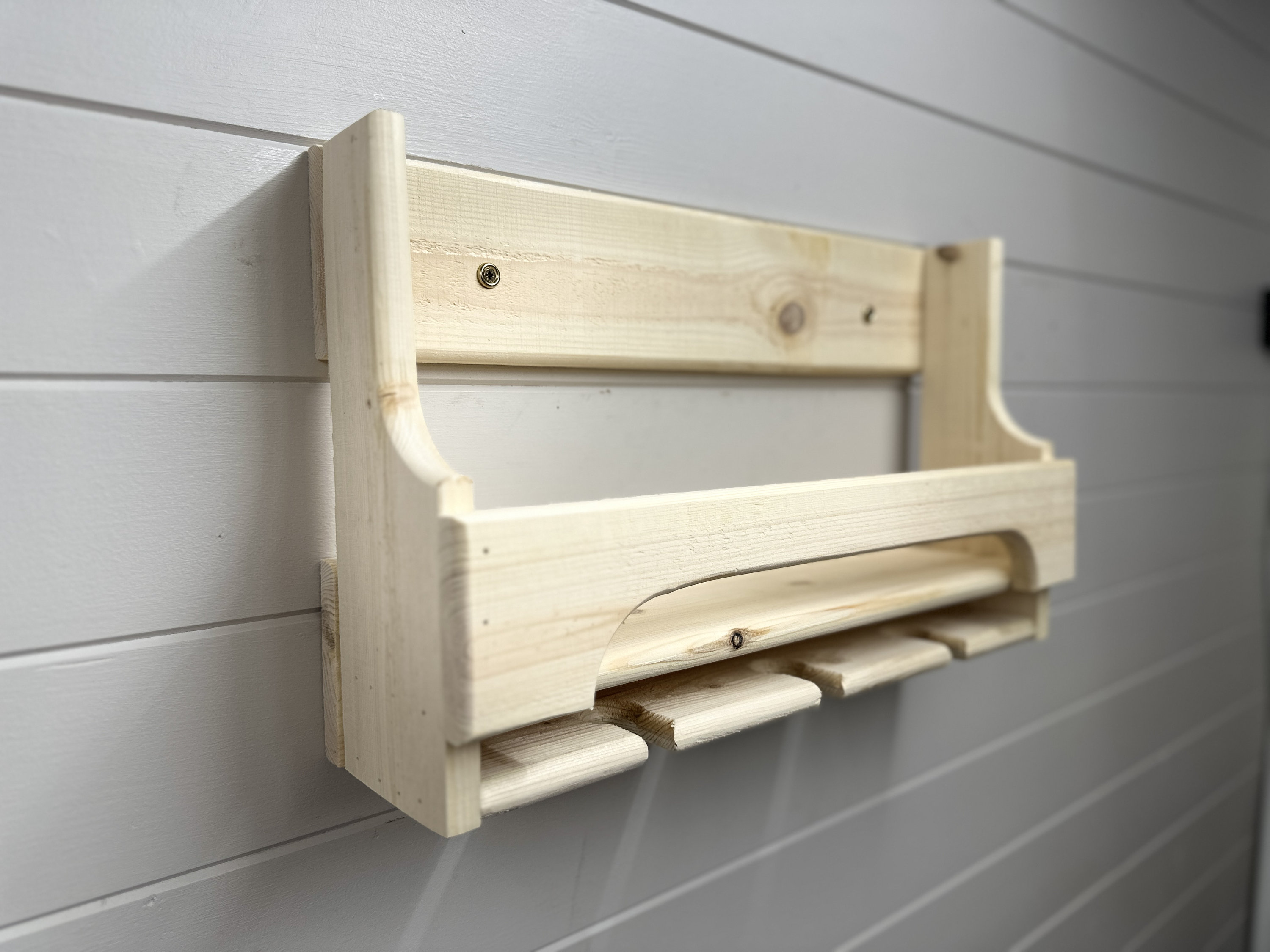 50cm Floating Gin Rack Home Bar- Curved Front- Natural Wood - Etsy