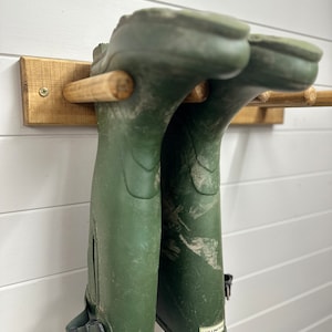 Wall Mounted Wellington Boot Storage Rack- Dark Oak - Etsy