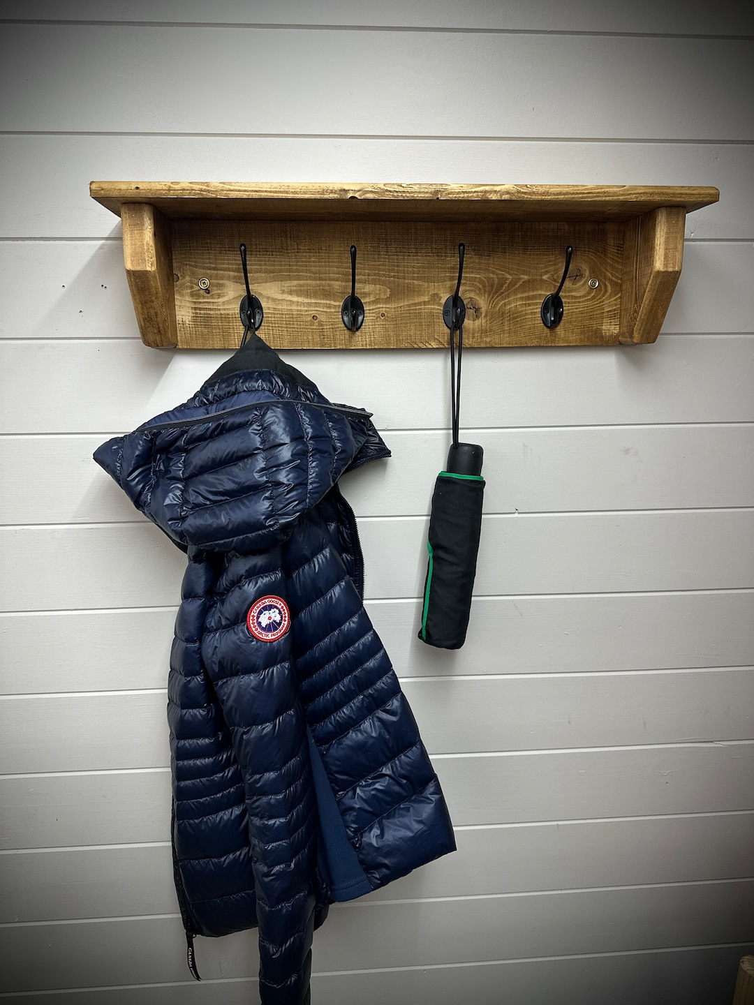 Rustic Cottage Butler Style Coat Rack- Dark Oak - Etsy UK