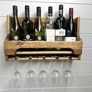 50cm Floating Wine/ Spirit Home Bar- Curved Front- Dark Oak - Etsy